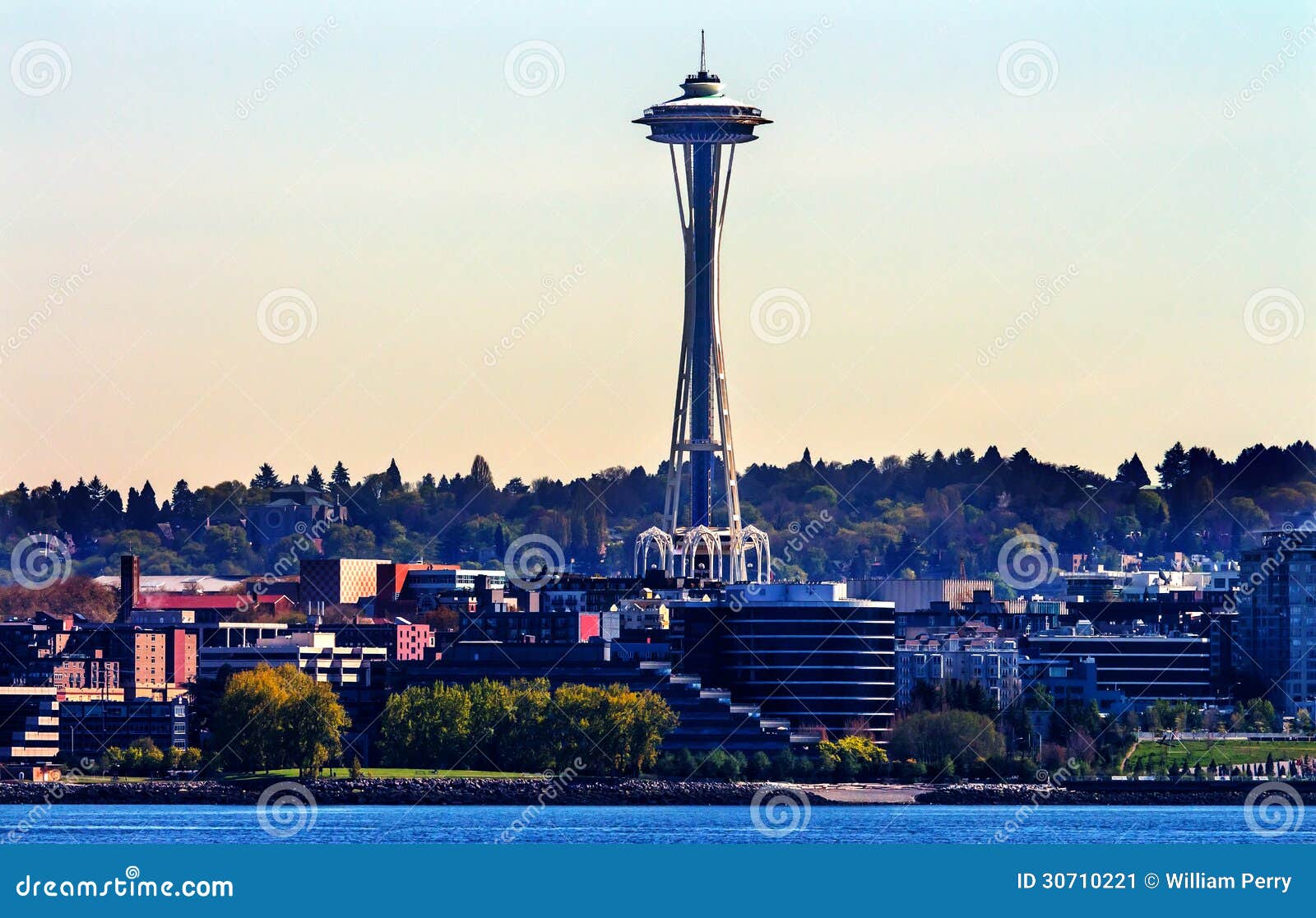 Seattle Tower Cityscape Buildings Washington Editorial Photo - Image of ...