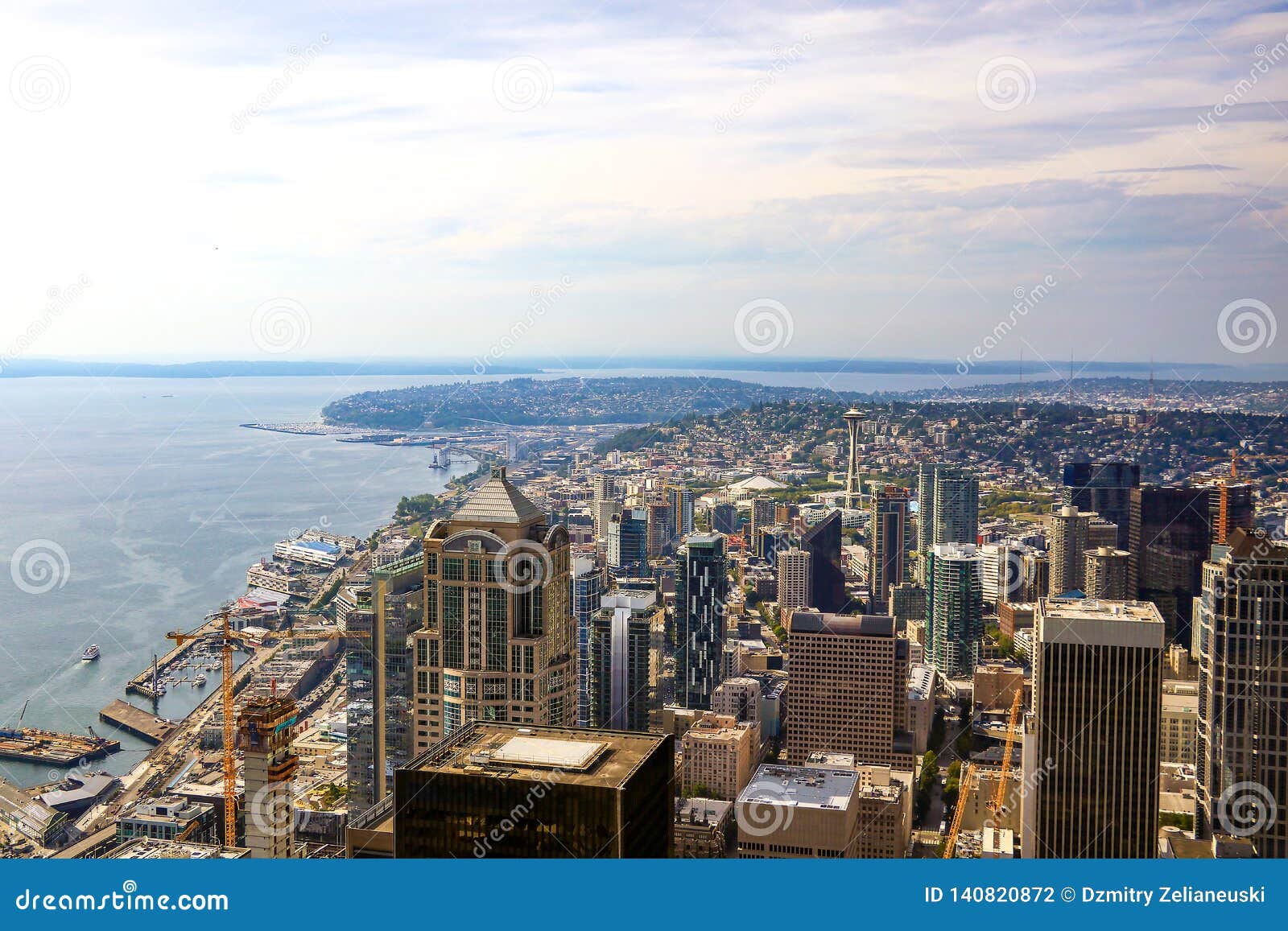 Seattle, USA, August 31, 2018: View of Downtown Seattle Editorial ...