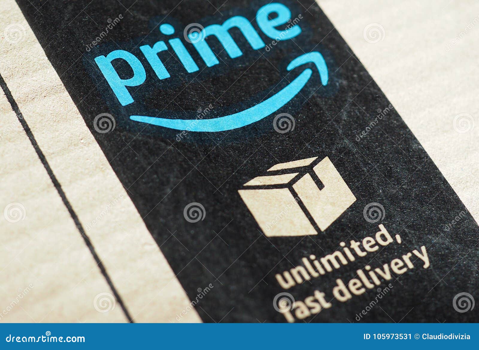 Amazon prime label editorial photo. Image of label, fast - 105973531