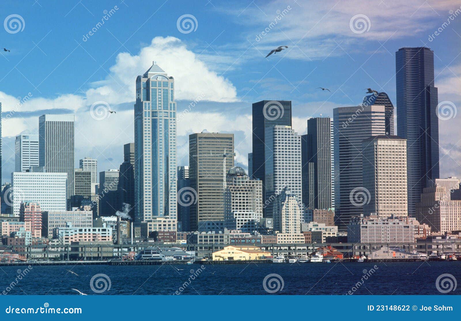 Seattle, WA skyline editorial photography. Image of cityscape - 23148622