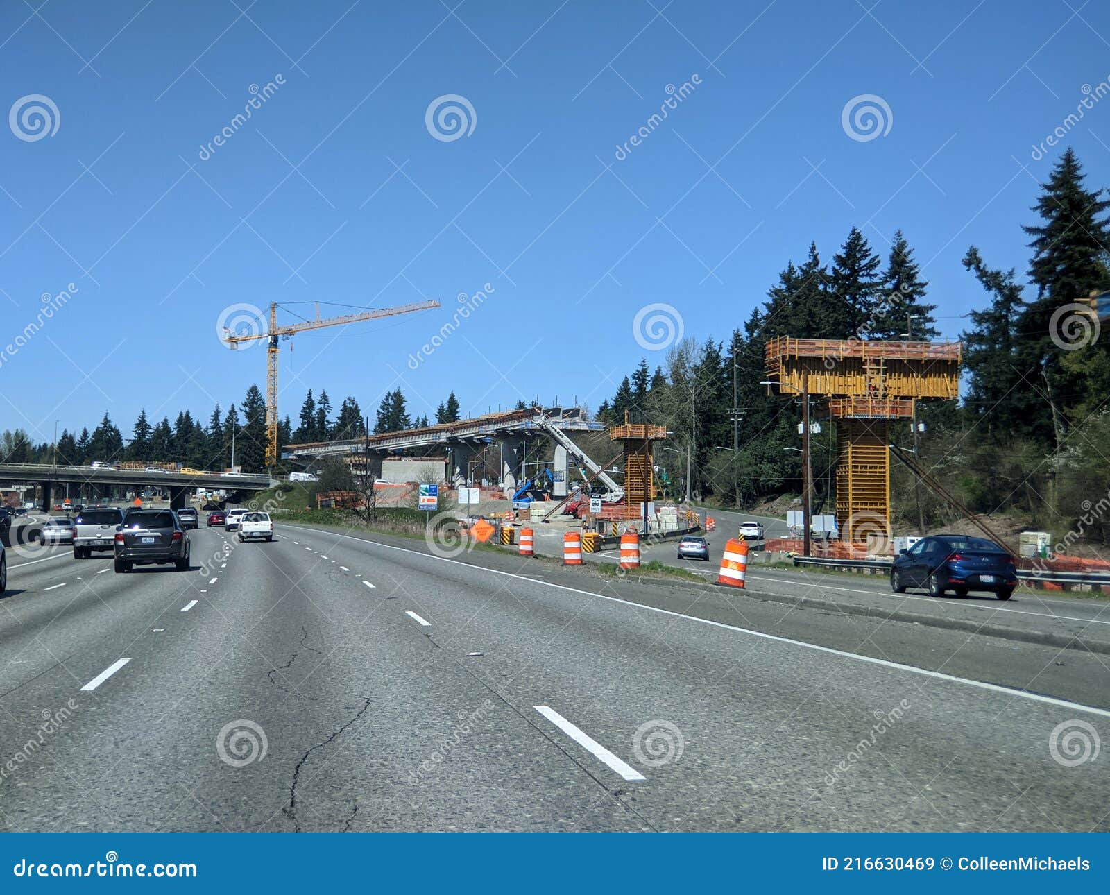 Seattle, WA USA - Circa April 2021: View of the Massive Light Rail ...