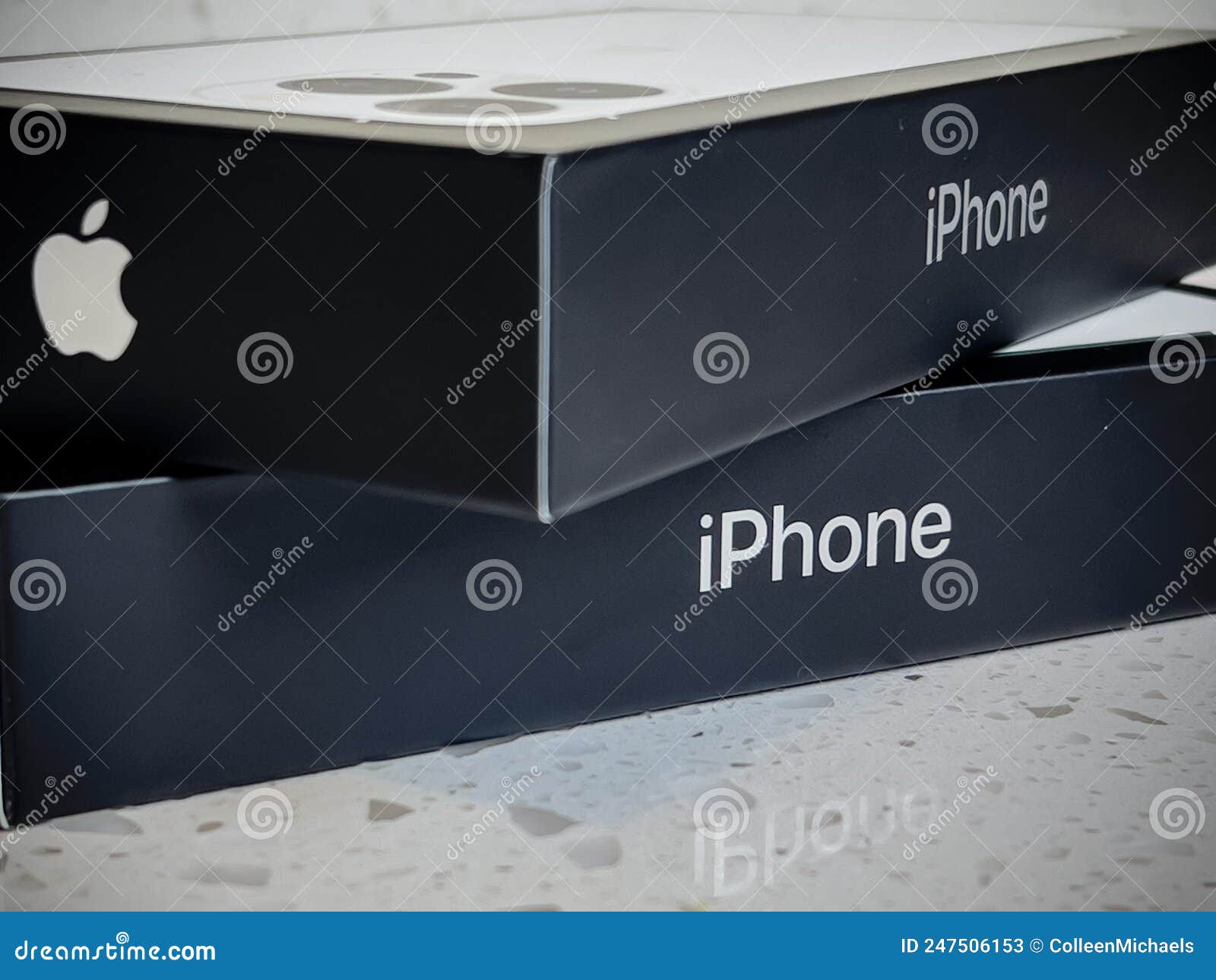 Seattle, WA USA - Circa May 2022: View of Two IPhone 13 Pro Boxes on a ...