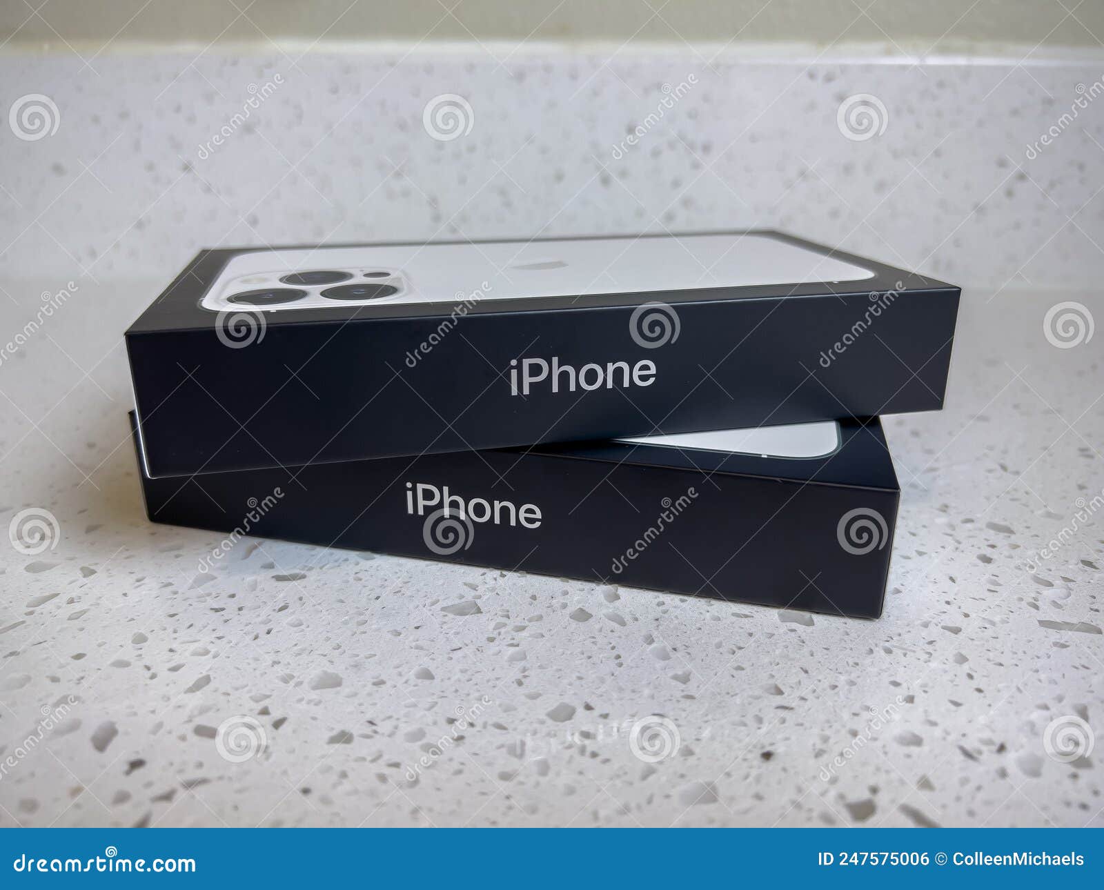 Seattle, WA USA - Circa May 2022: View of Two IPhone 13 Pro Boxes on a ...