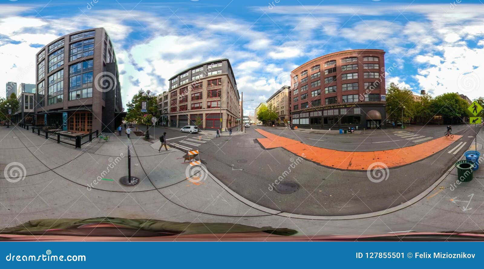 360 Equirectangular Spherical Photo of Downtown Seattle Washington ...