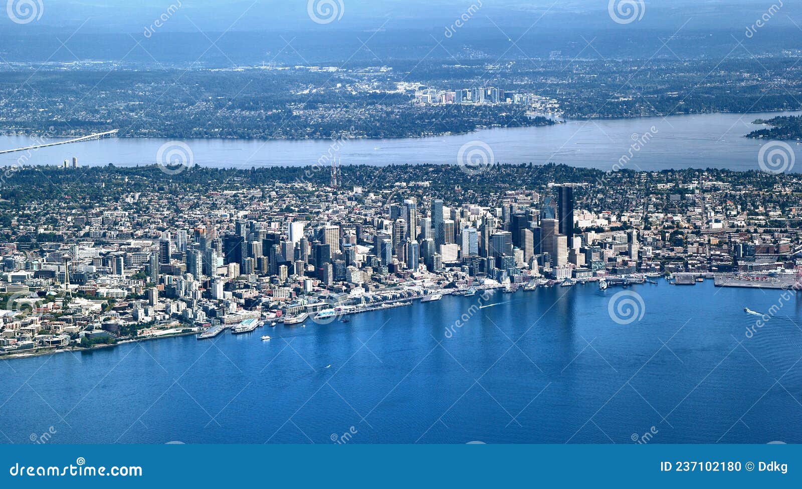 Panoramic View of Downtown Seattle Stock Photo - Image of view, urban ...
