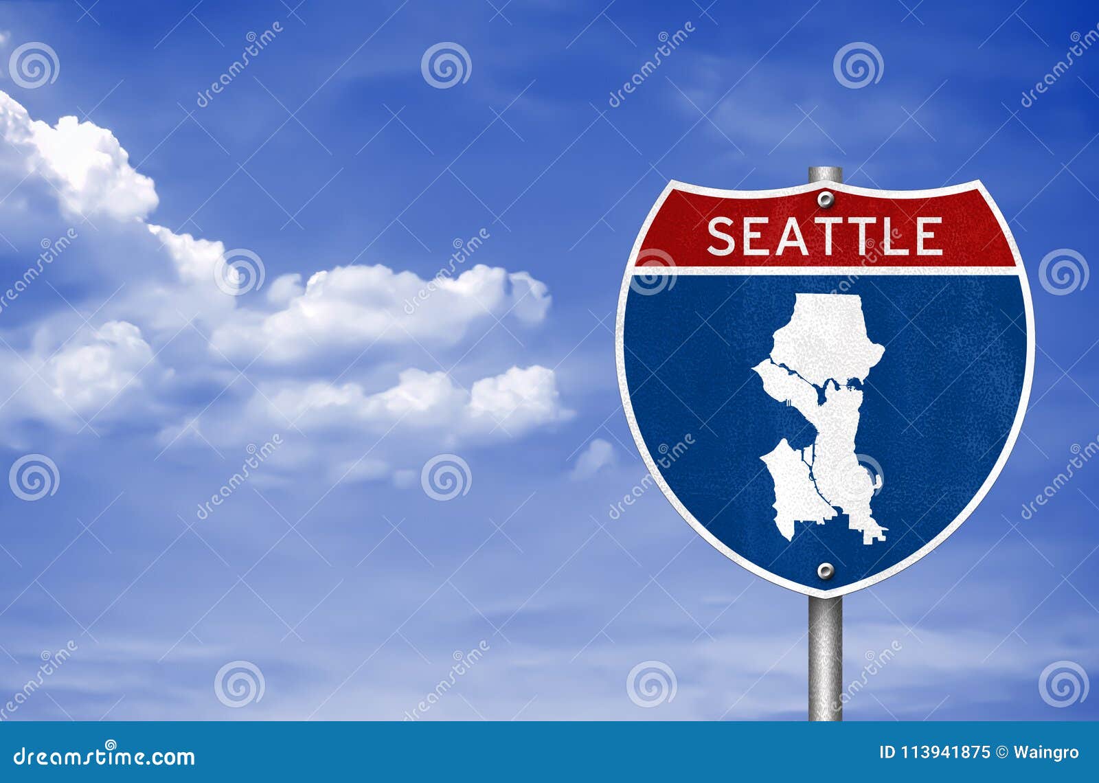 Seattle in Washington stock illustration. Illustration of states ...