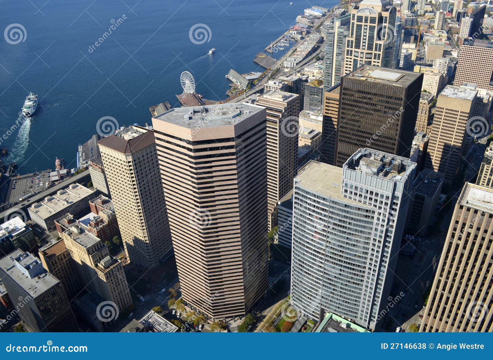 Seattle waterfront stock photo. Image of city, ferris - 27146638
