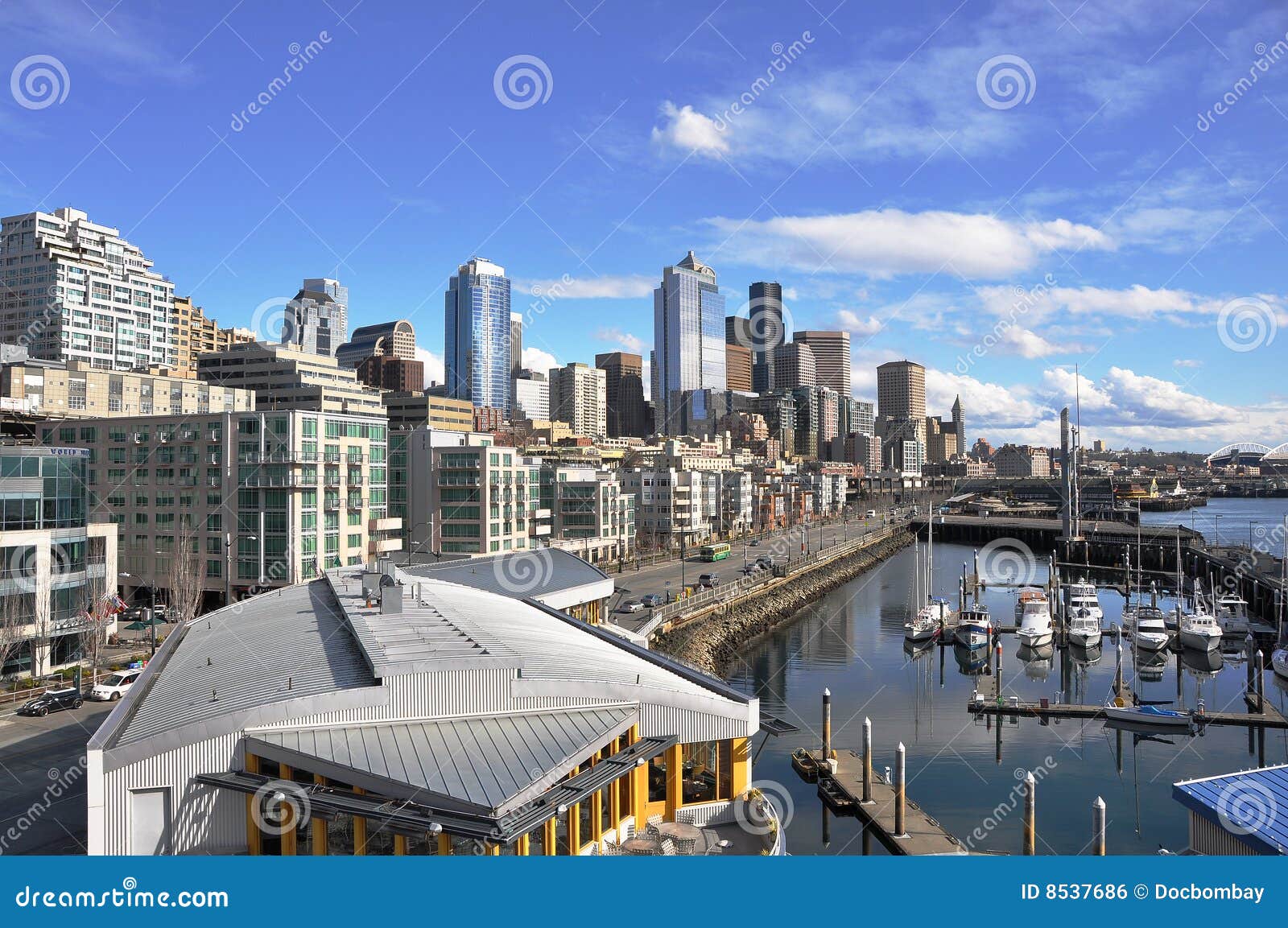 Seattle and Waterfront View Stock Photo - Image of nature, district ...