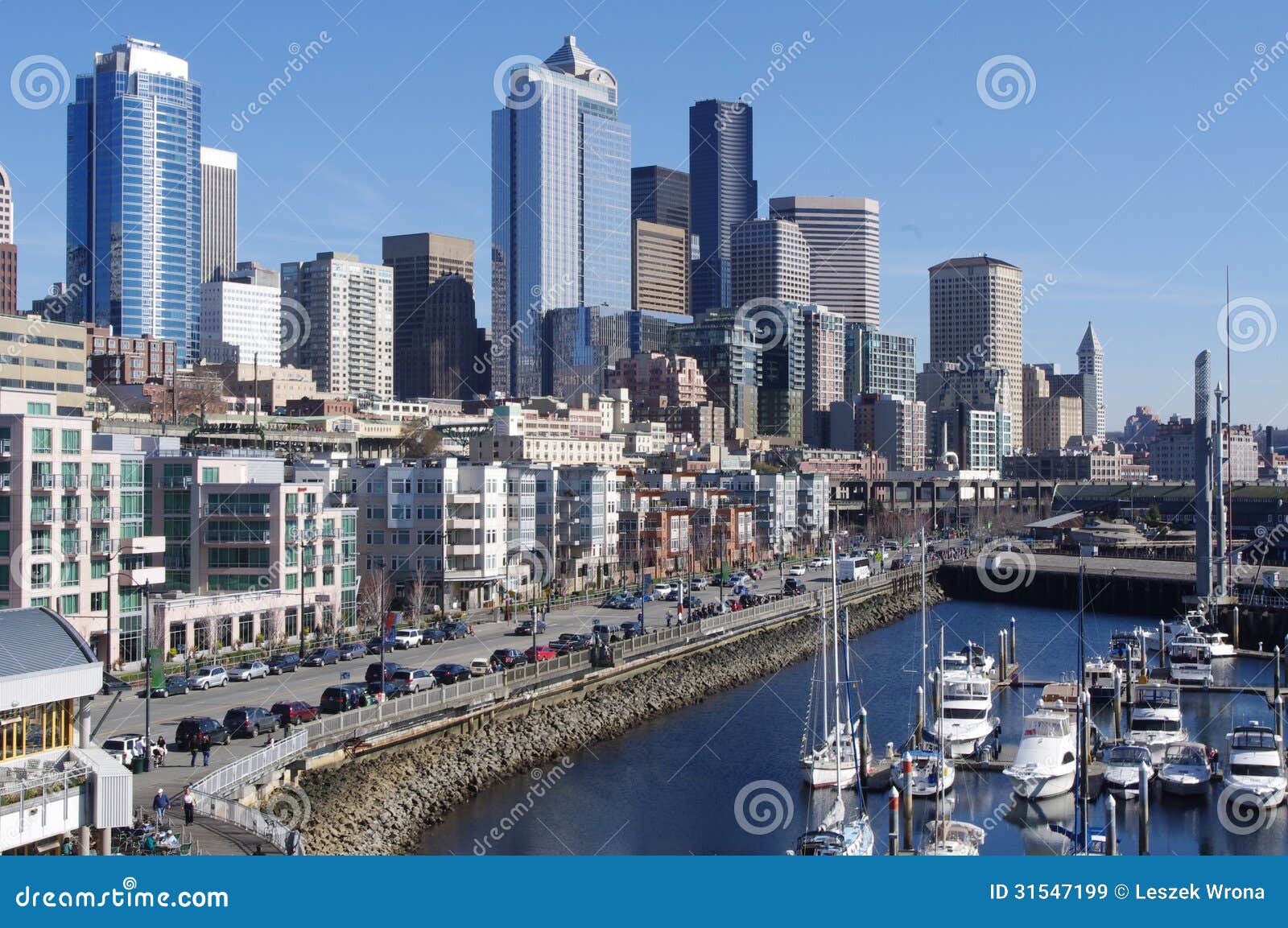 Seattle waterfront stock image. Image of distance, business - 31547199