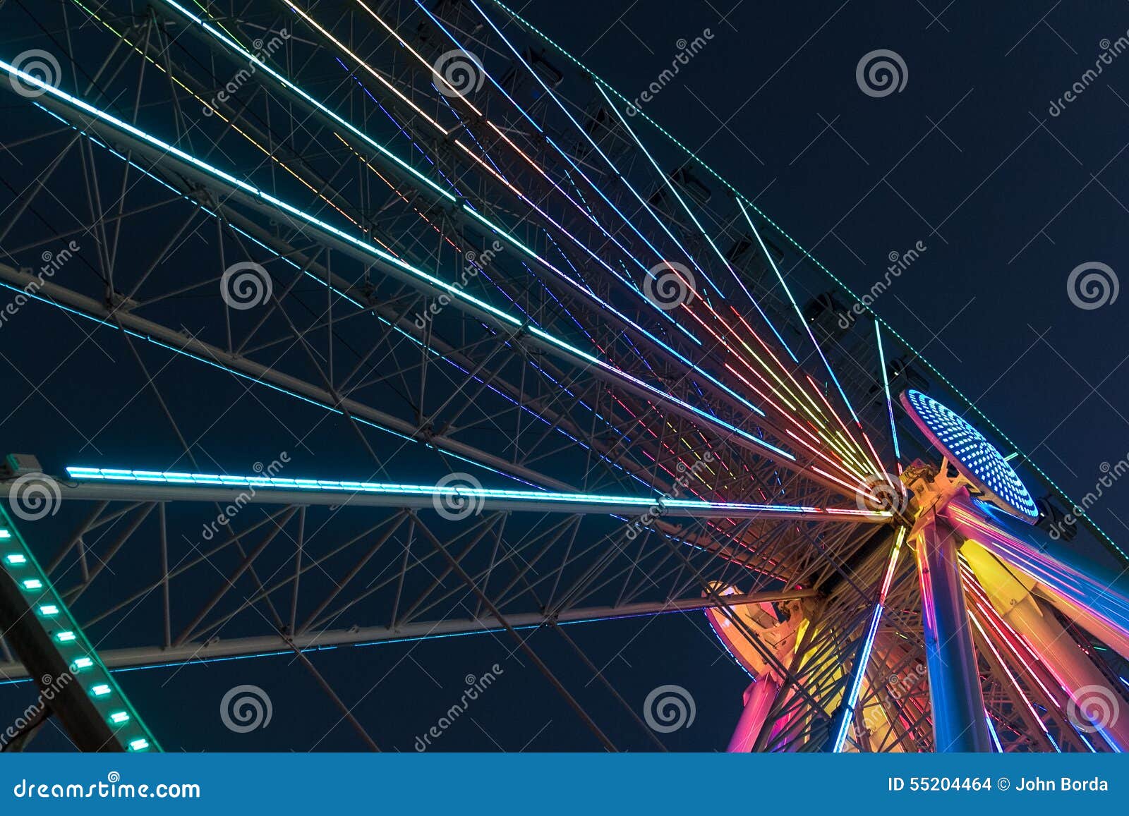 Seattle Wheel at Night stock photo. Image of seattle - 55204464