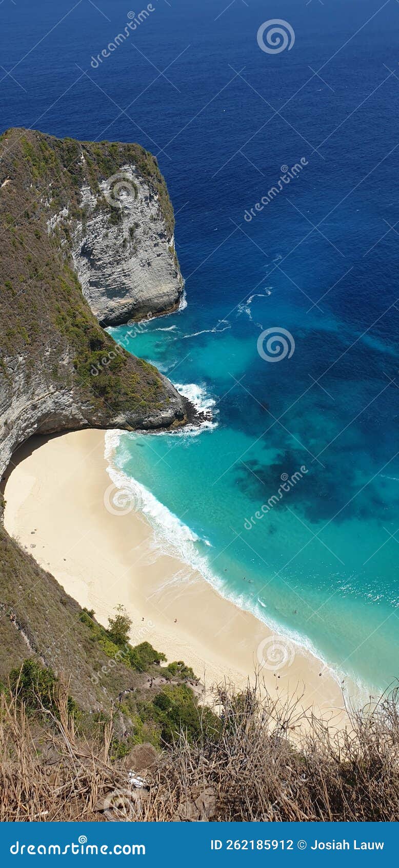 Seaview from above hill stock photo. Image of terrain - 262185912