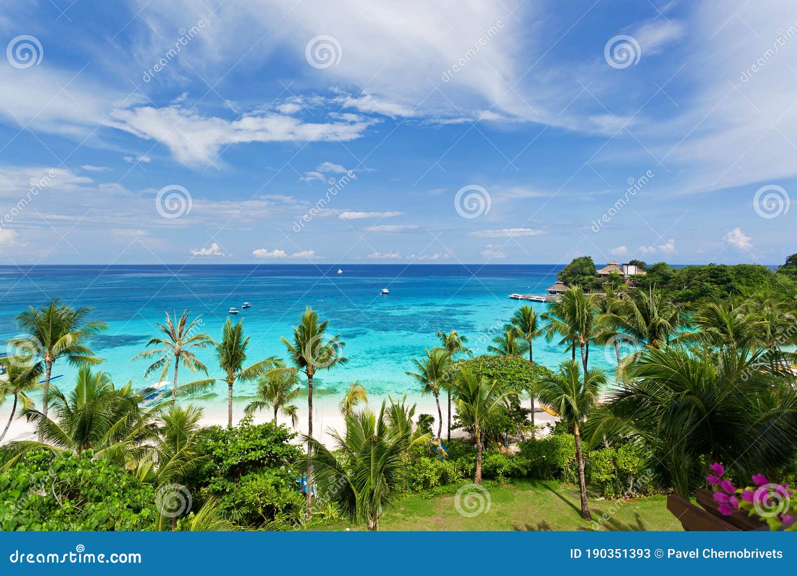 Seaview from above stock image. Image of coast, blue - 190351393