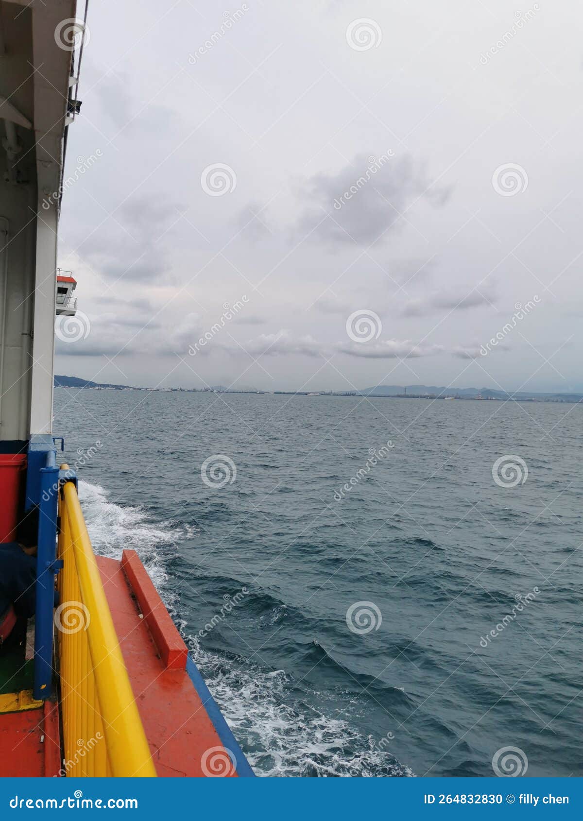 Seaview on a boat stock photo. Image of coast, sailboat - 264832830