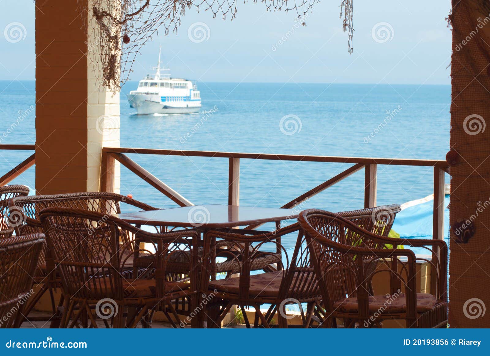 Seaview Cafe stock photo. Image of outdoor, ocean, ship - 20193856