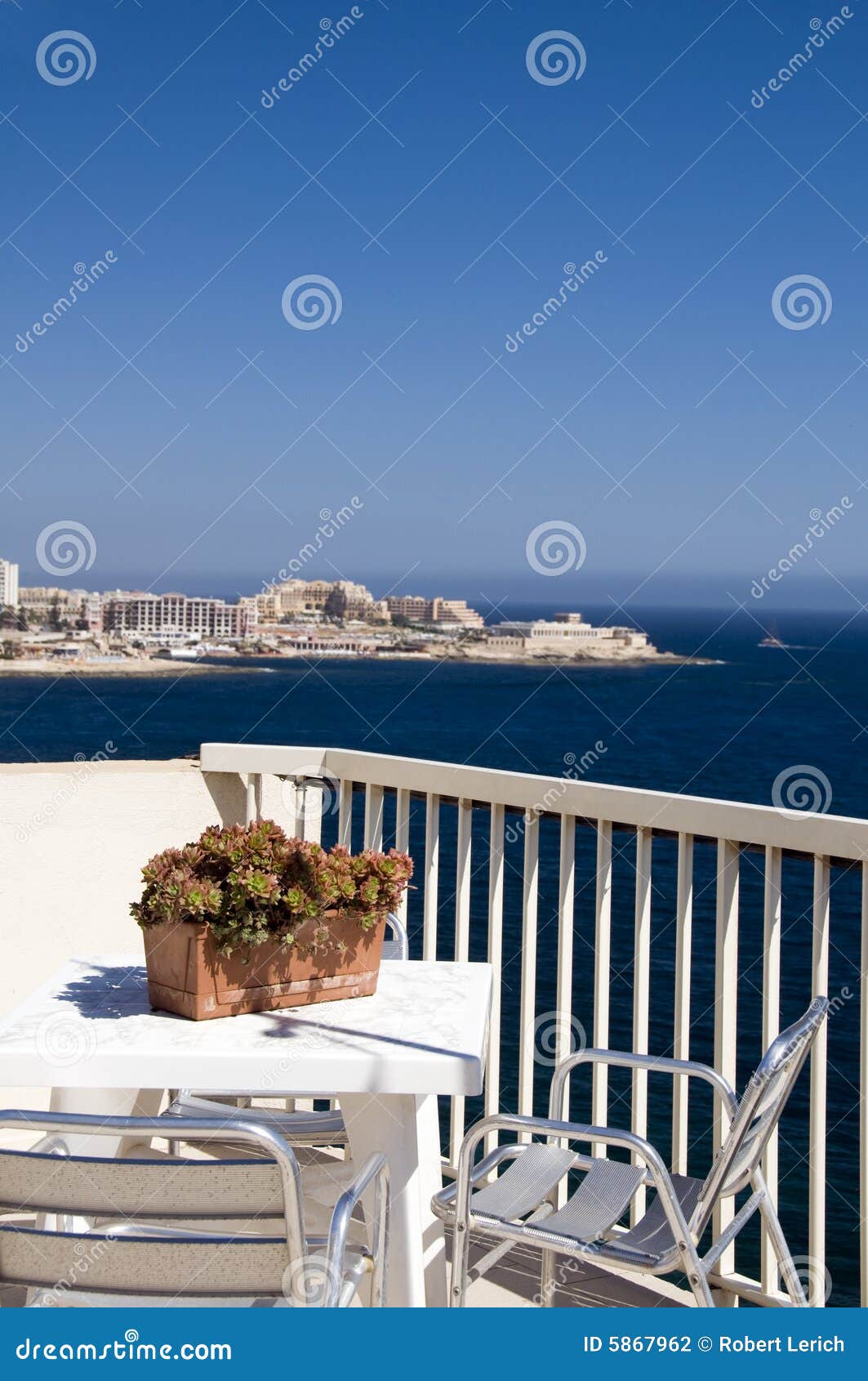Seaview Cafe Mediterranean Sliema Malta Stock Photo - Image of ...
