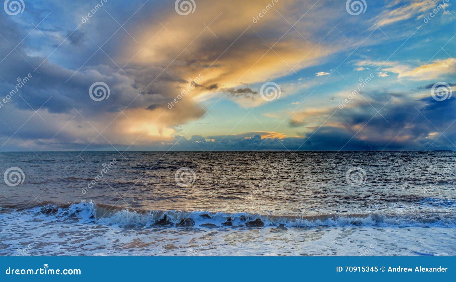 Seaview stock image. Image of clouds, calm, dramatic - 70915345