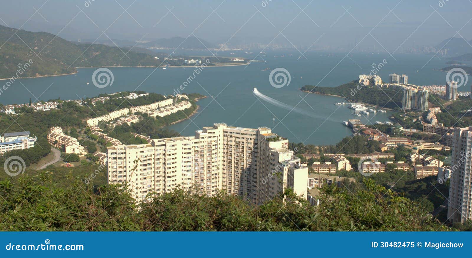 Seaview at Discovery Bay stock image. Image of hill, lantau - 30482475
