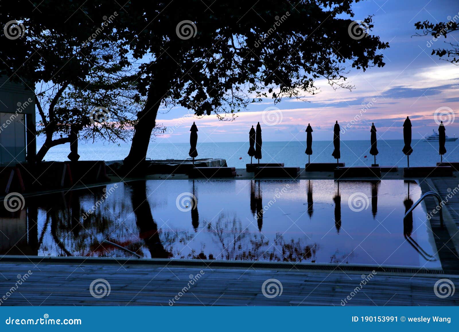 Seaview in the morning stock image. Image of morning - 190153991