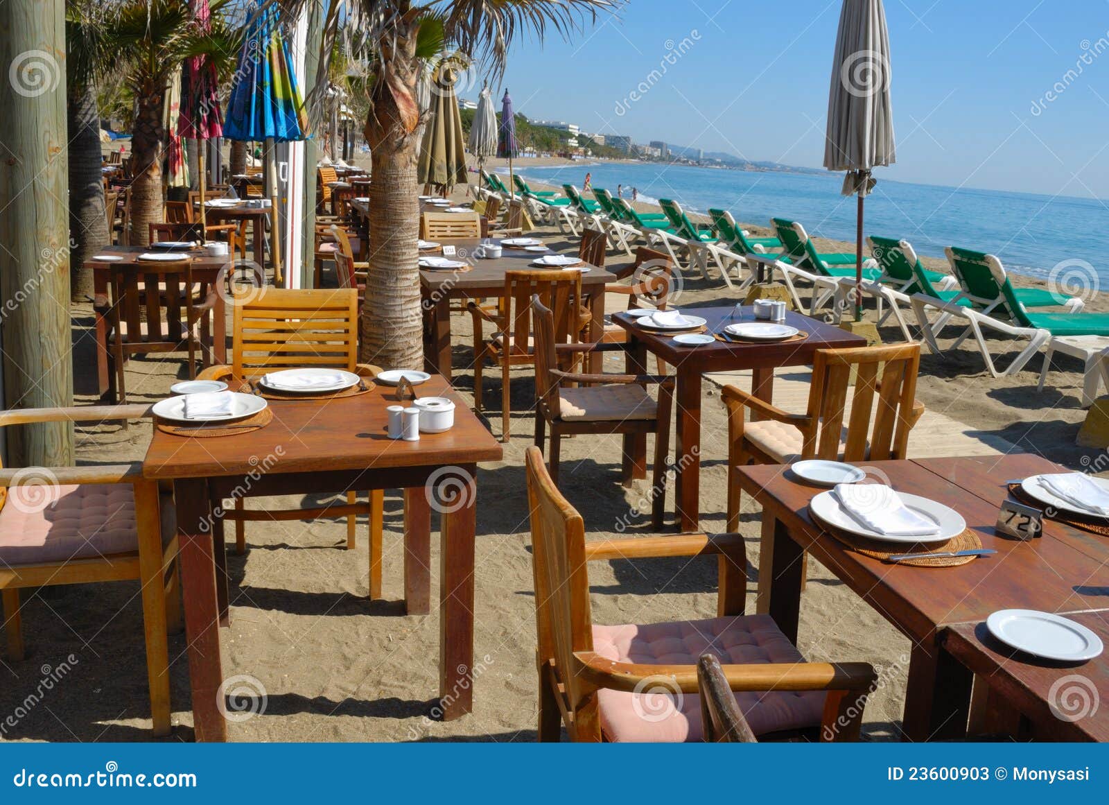 Seaview restaurant stock image. Image of water, andalusian - 23600903