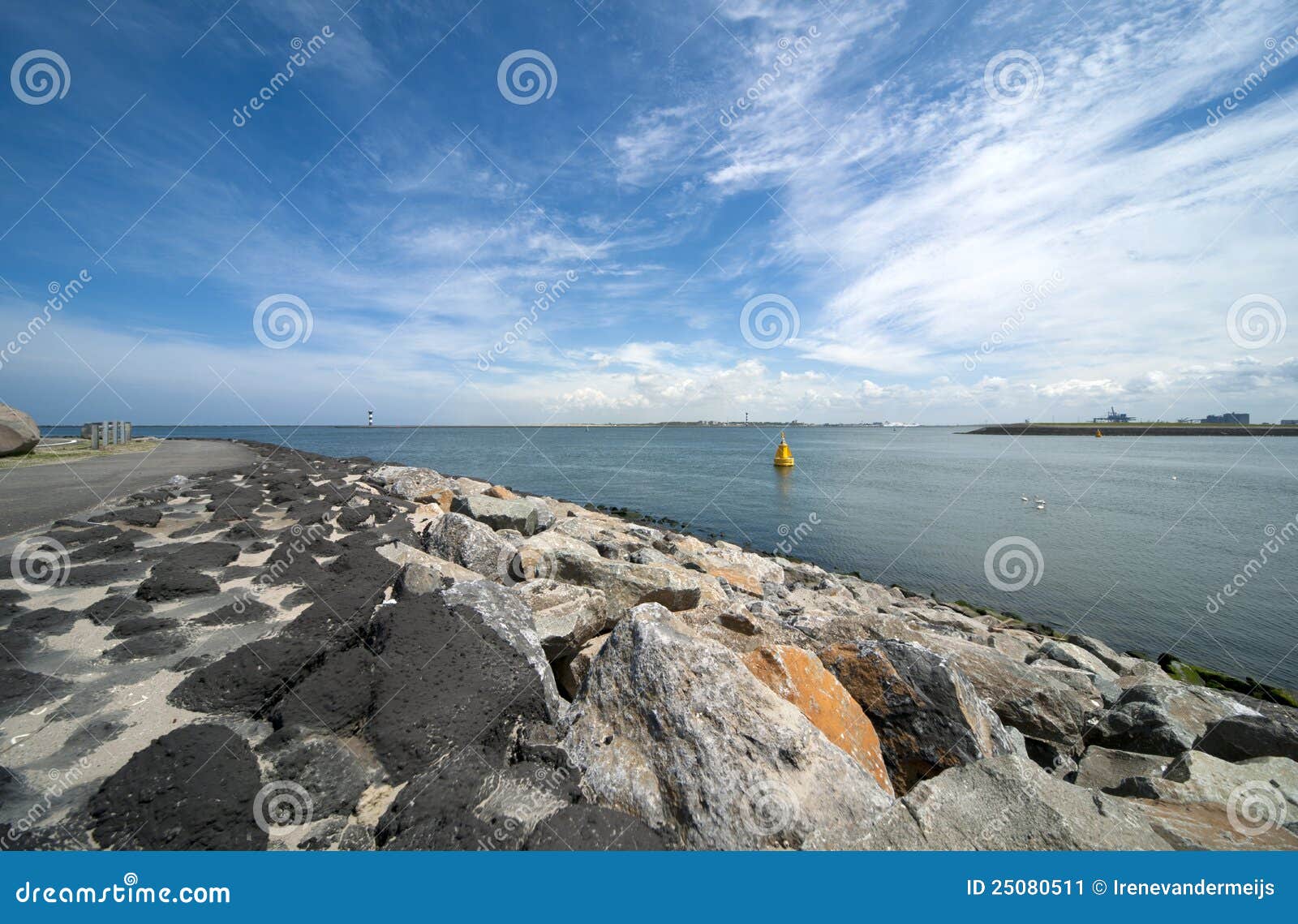 Seawall stock image. Image of travel, netherlands, stones - 25080511