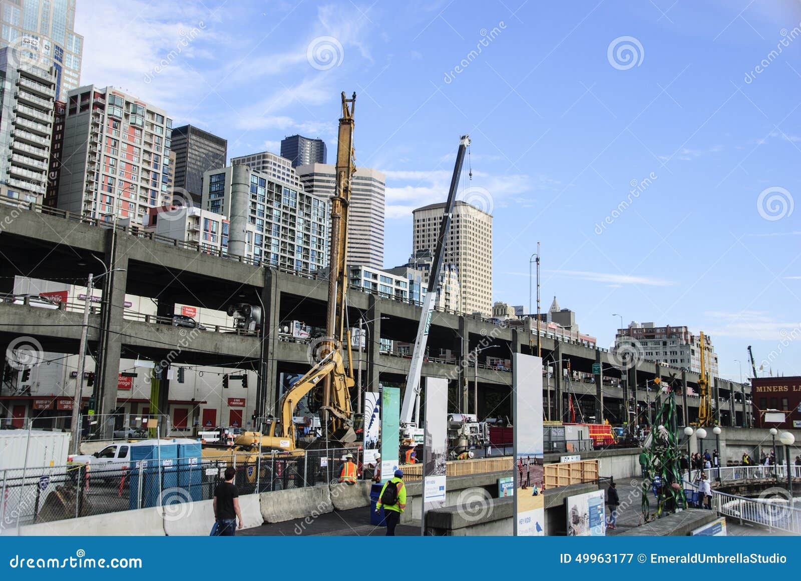 Seawall Construction Project Editorial Photo | CartoonDealer.com #49963177