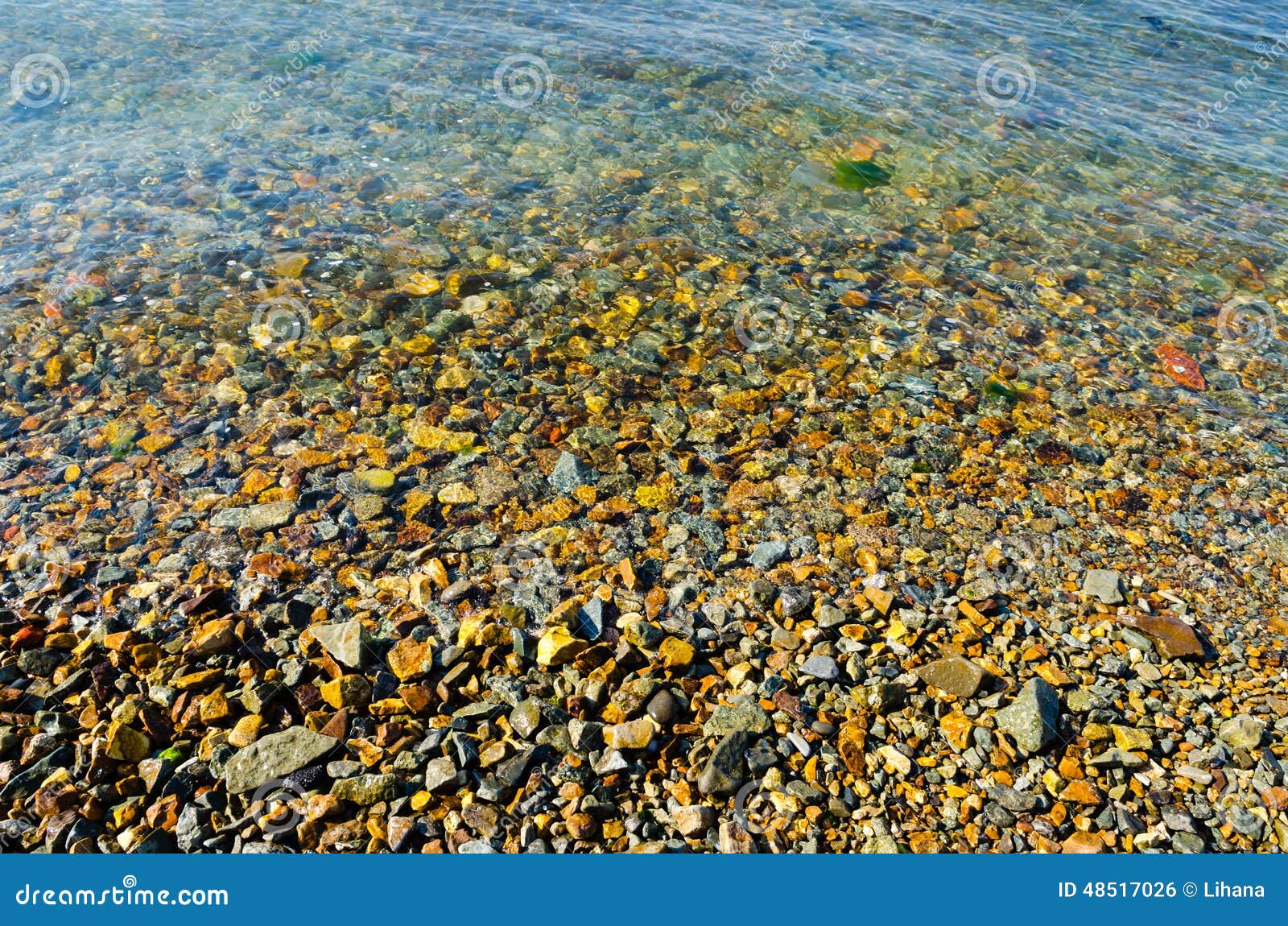 Seawater and Stones on the Shore Stock Photo - Image of seascape ...