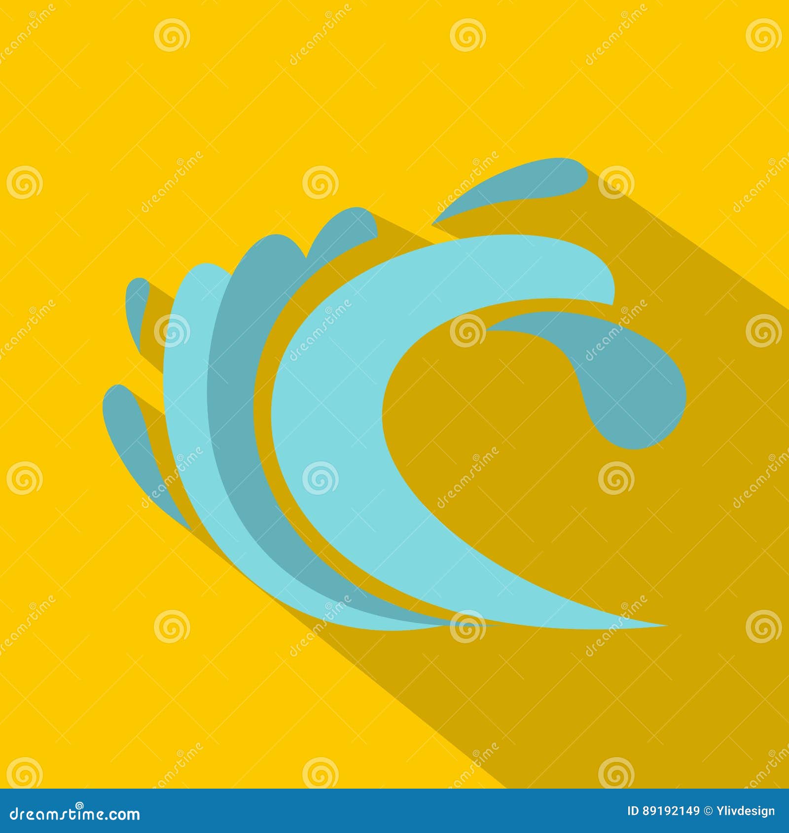 Seaway icon, cartoon style stock vector. Illustration of blue - 89192149