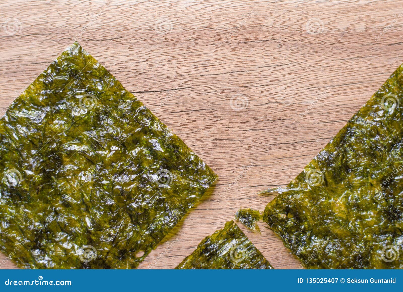 Seaweed on Classic Wood Texture. Stock Image - Image of marine ...