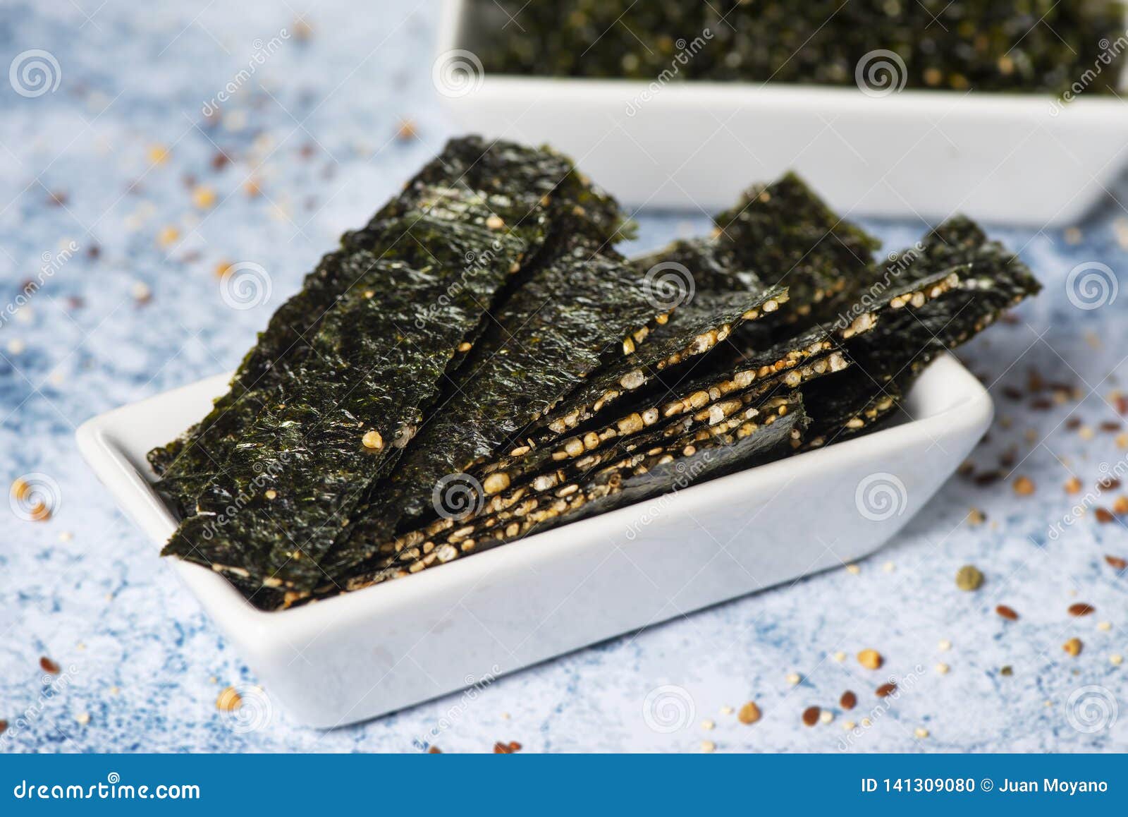 Seaweed and Crispy Rice Snacks Stock Photo - Image of culinary, food ...