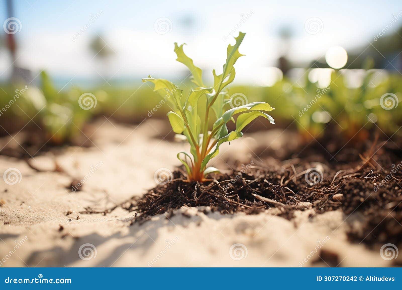 Seaweed Mulch on a Coastal Plant Plot Stock Photo - Image of organic ...