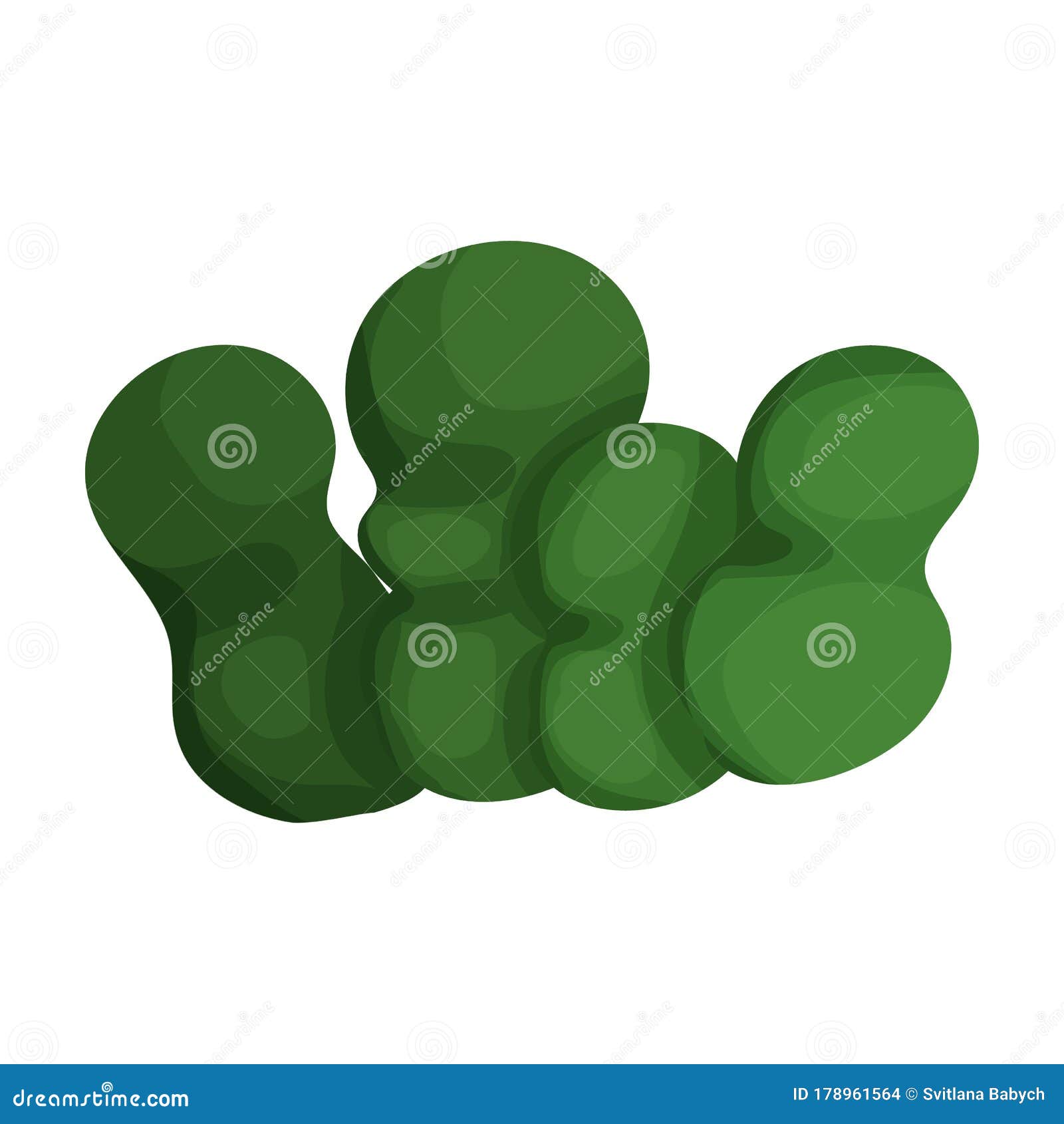 Seaweed Vector Icon.Cartoon Vector Icon Isolated on White Background ...
