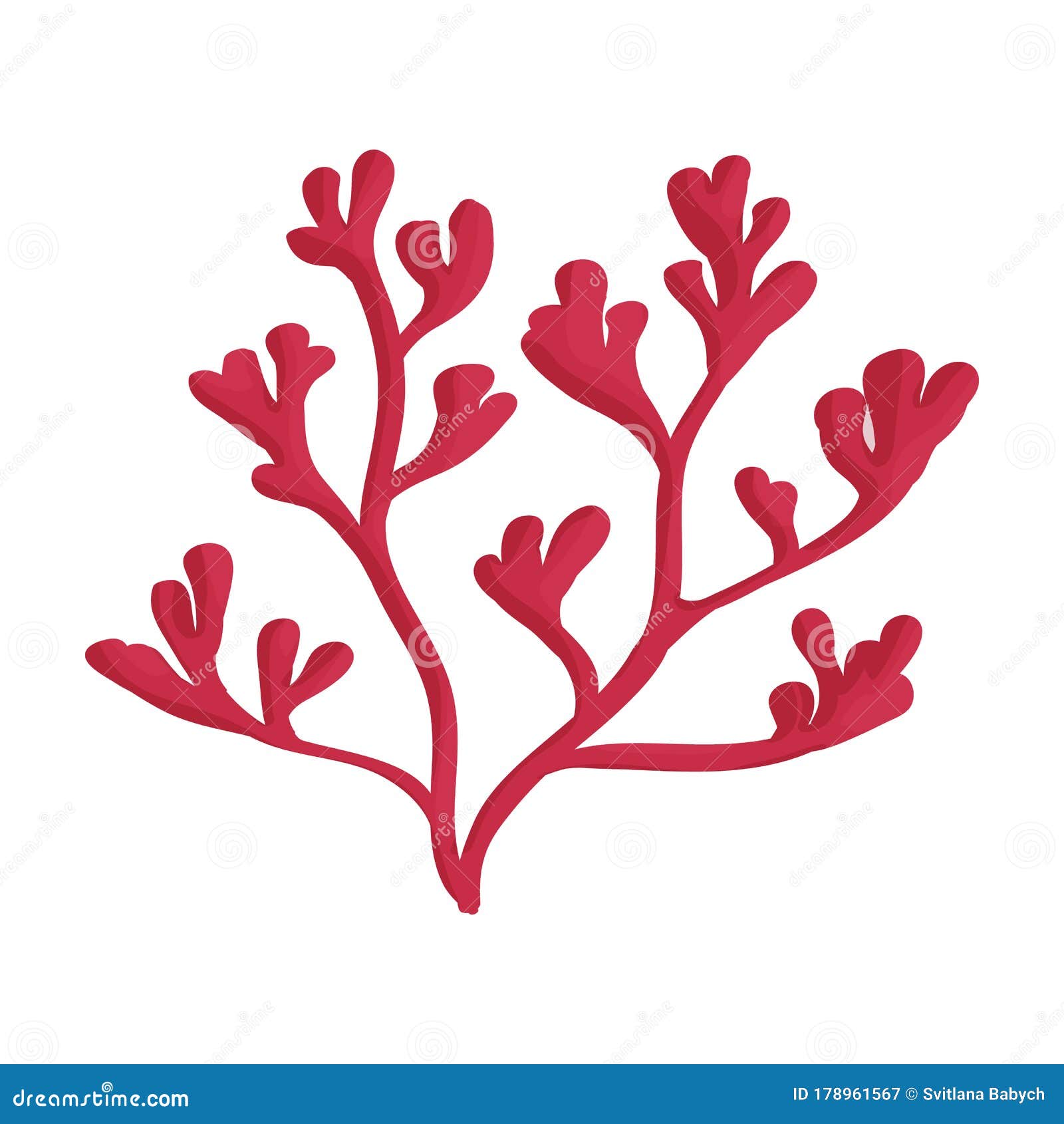 Seaweed Vector Icon.Cartoon Vector Icon Isolated on White Background ...