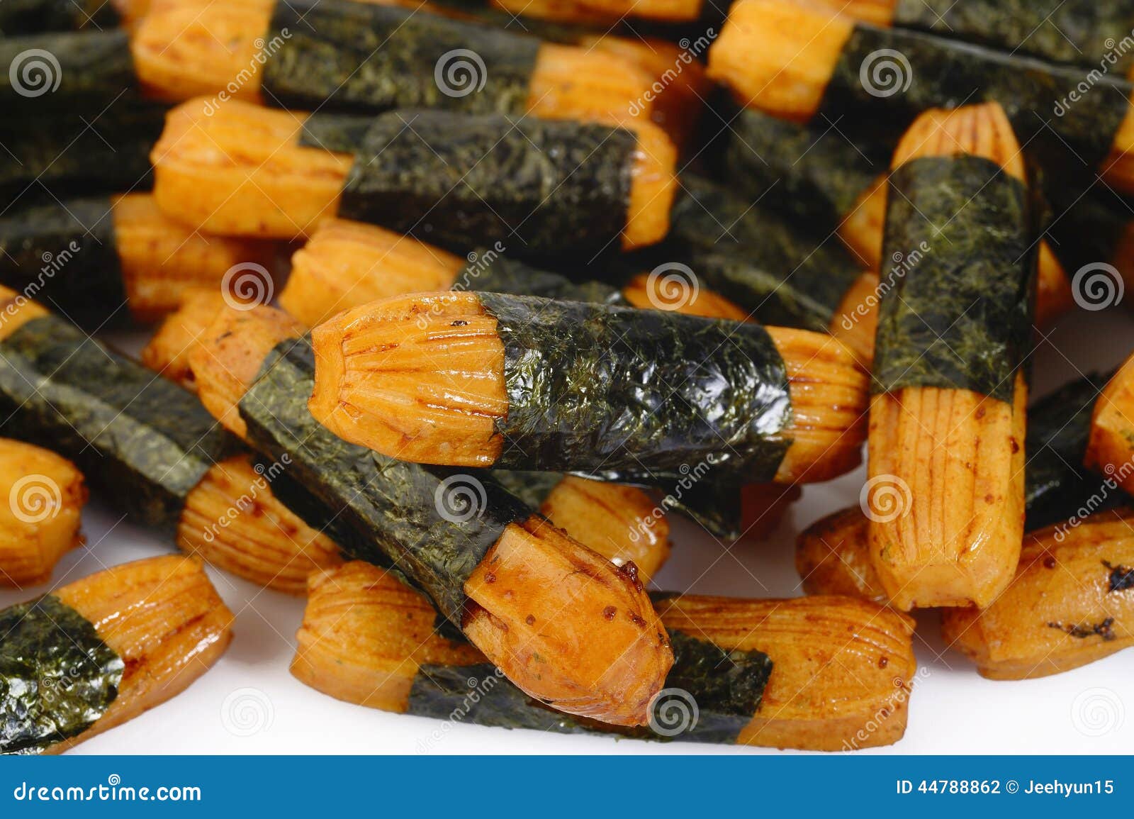 Seaweed Wrapped Rice Crackers Stock Photo - Image of crackers ...