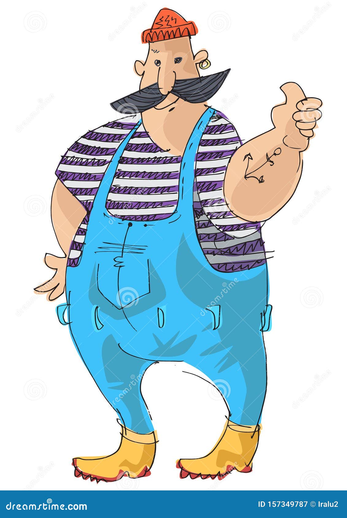 Sailor, stock vector. Illustration of cold, people, caucasian - 157349787