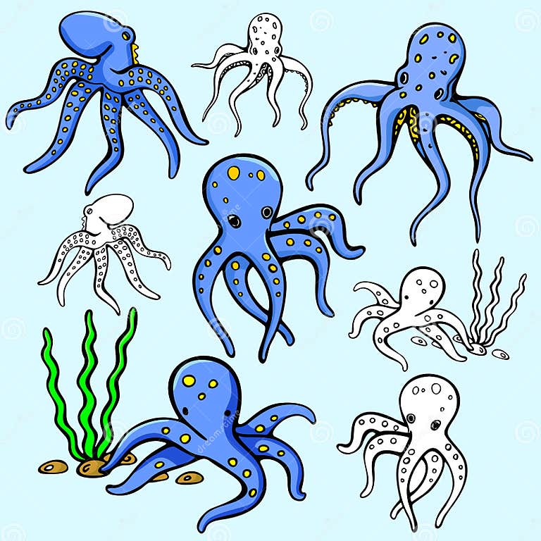 Seaworld Illustration Series Stock Vector - Illustration of creature ...