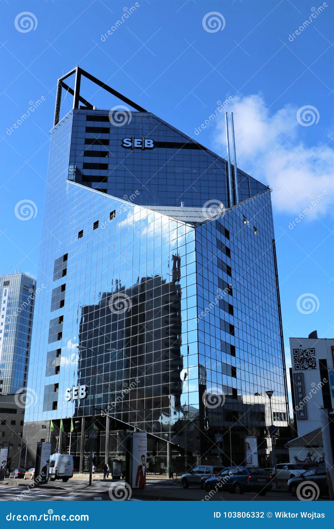SEB Pank Building in Tallinn, Estland Redaktionelles Stockfotografie ...