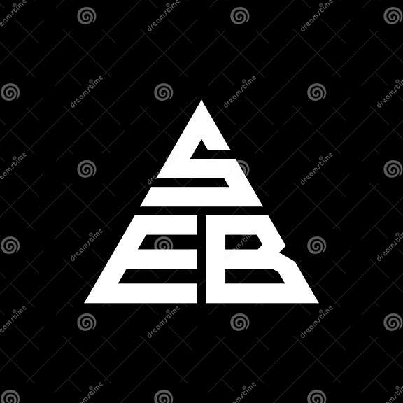 SEB Triangle Letter Logo Design with Triangle Shape. SEB Triangle Logo ...