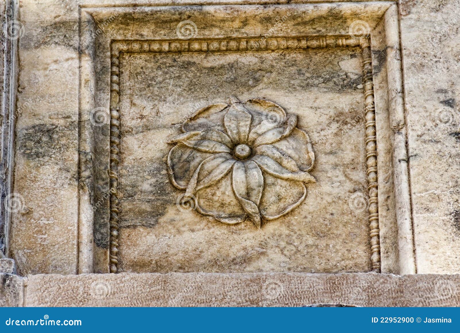 Ancient Roman Flower Relief Stock Photo | CartoonDealer.com #21704748