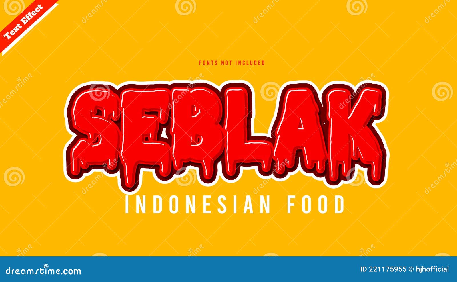 Seblak Indonesian Food Text Effect Design Vector. Editable 3d Text ...