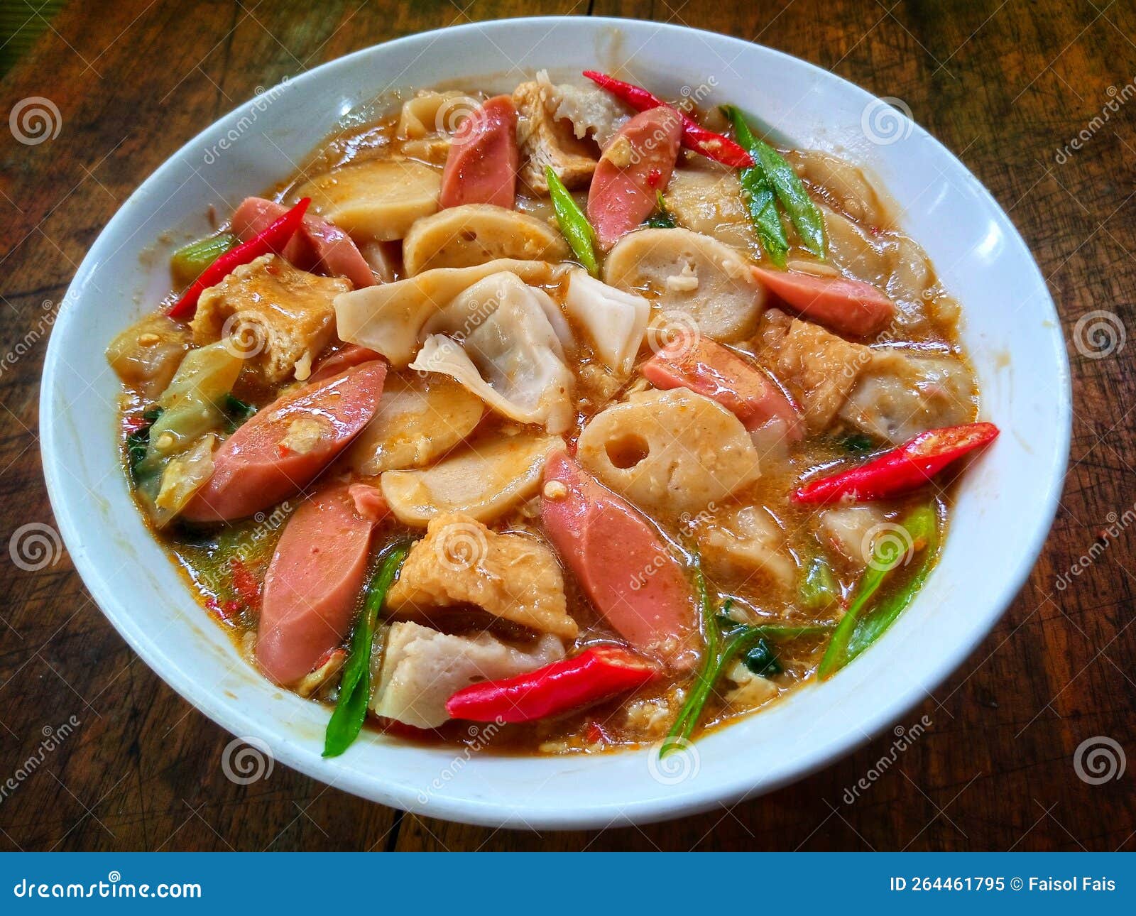 Seblak with a Variety of Toppings on the Top from West Java Stock Image ...