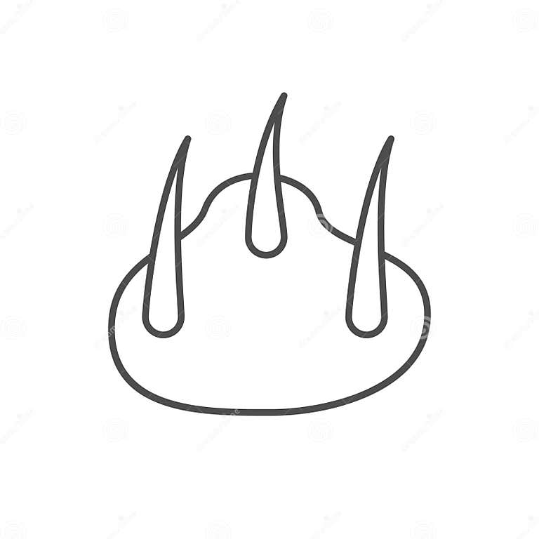 Seborrheic Dermatitis Line Outline Icon Stock Vector Illustration Of