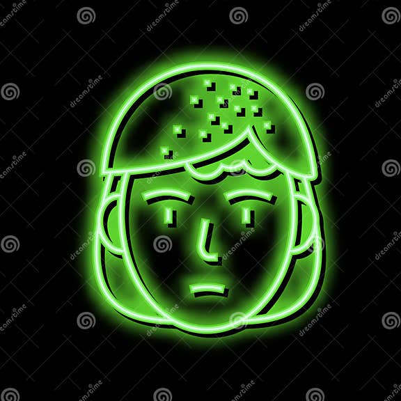 Seborrheic Dermatitis Neon Glow Icon Illustration Stock Vector