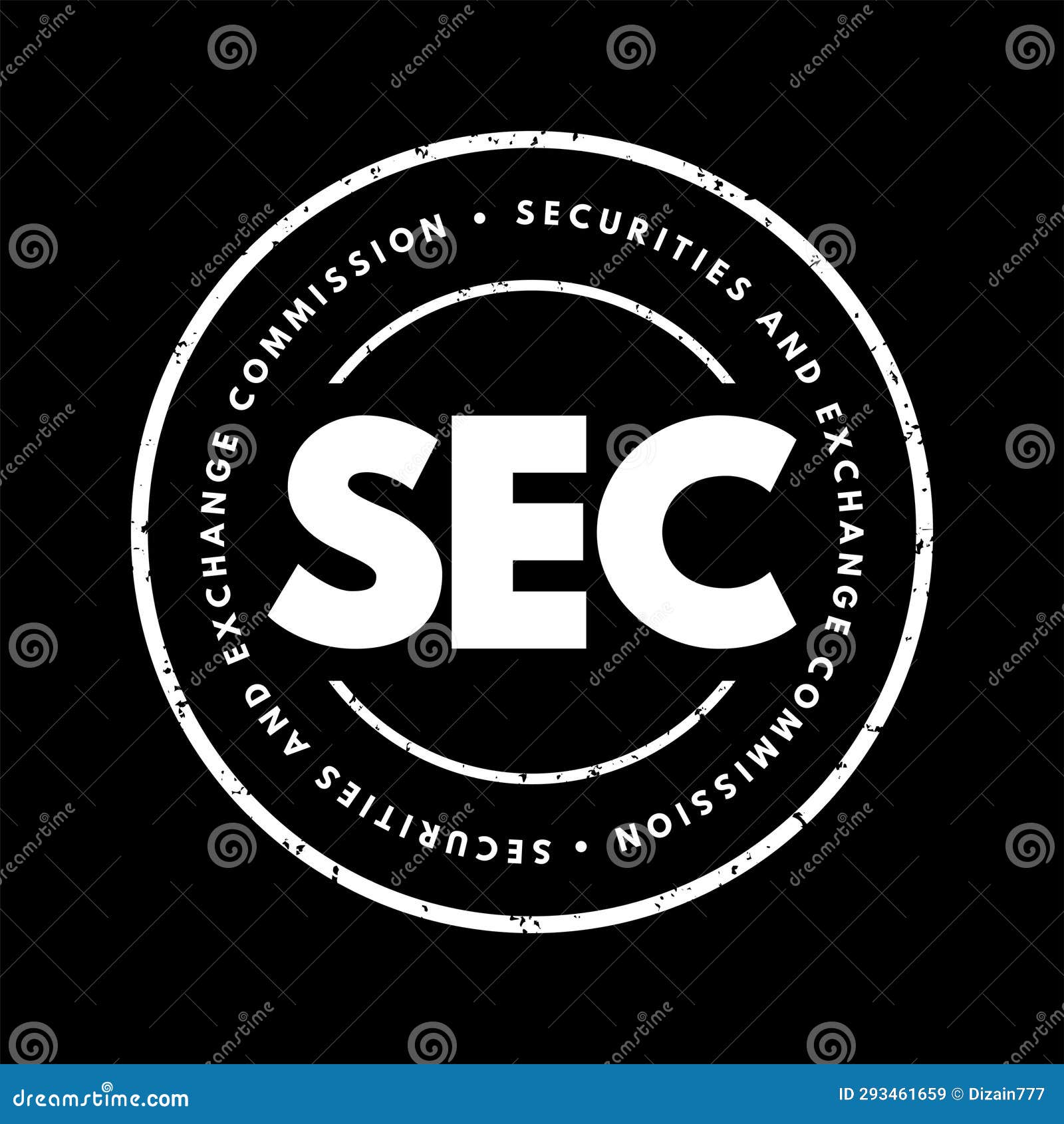 SEC - Securities and Exchange Commission Acronym Text Stamp, Business ...
