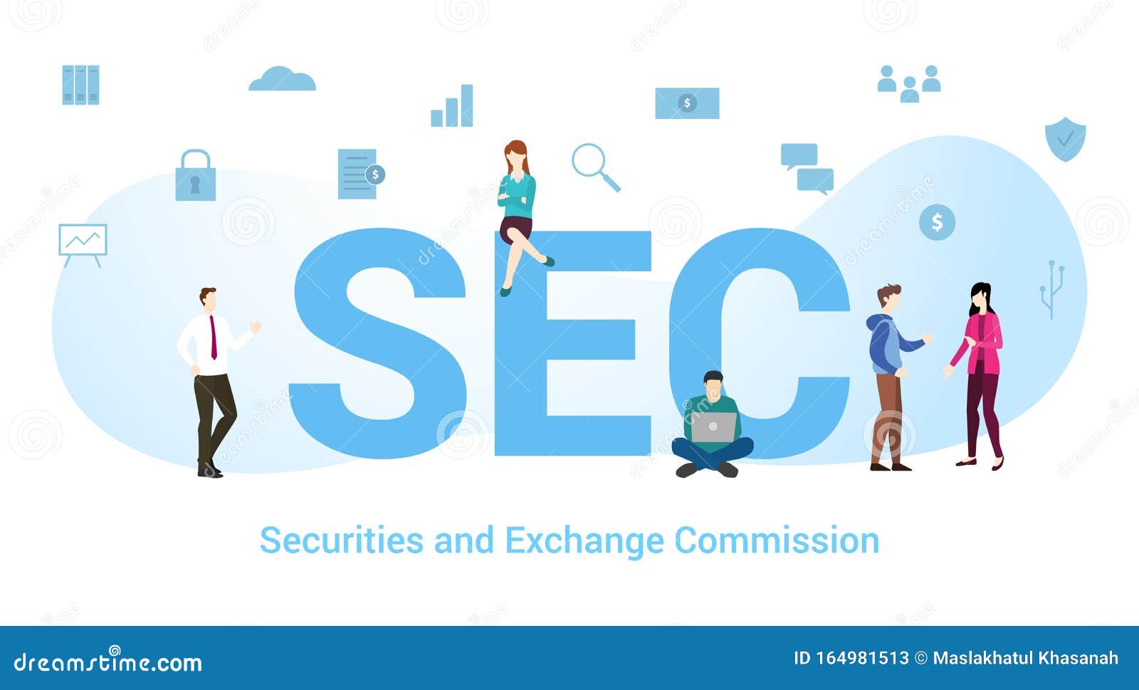Sec Securities and Exchange Commission Concept with Big Word or Text ...