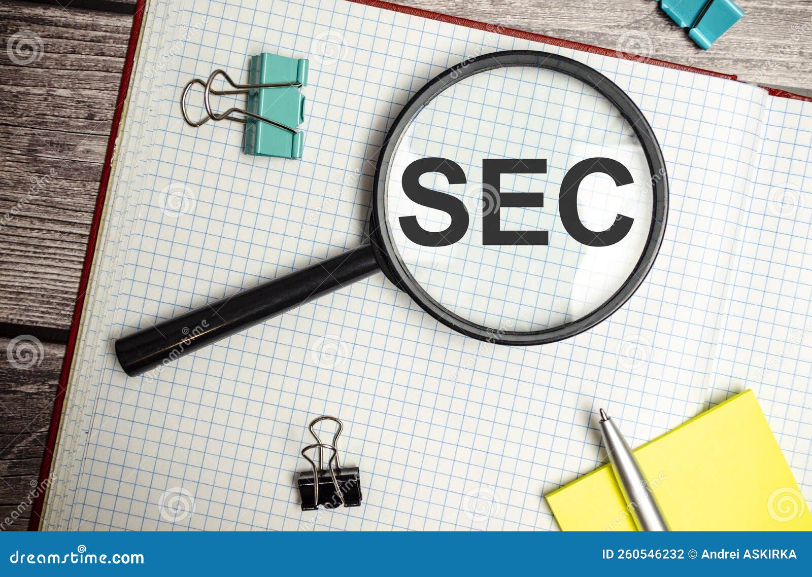 SEC - Securities and Exchange Commission Words with Magnifying Glass ...