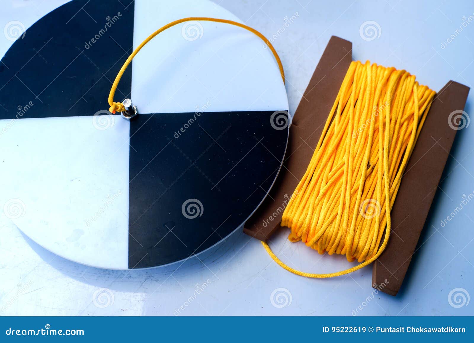 Secchi Disk with Rope on a White Table Stock Image - Image of aquatic ...