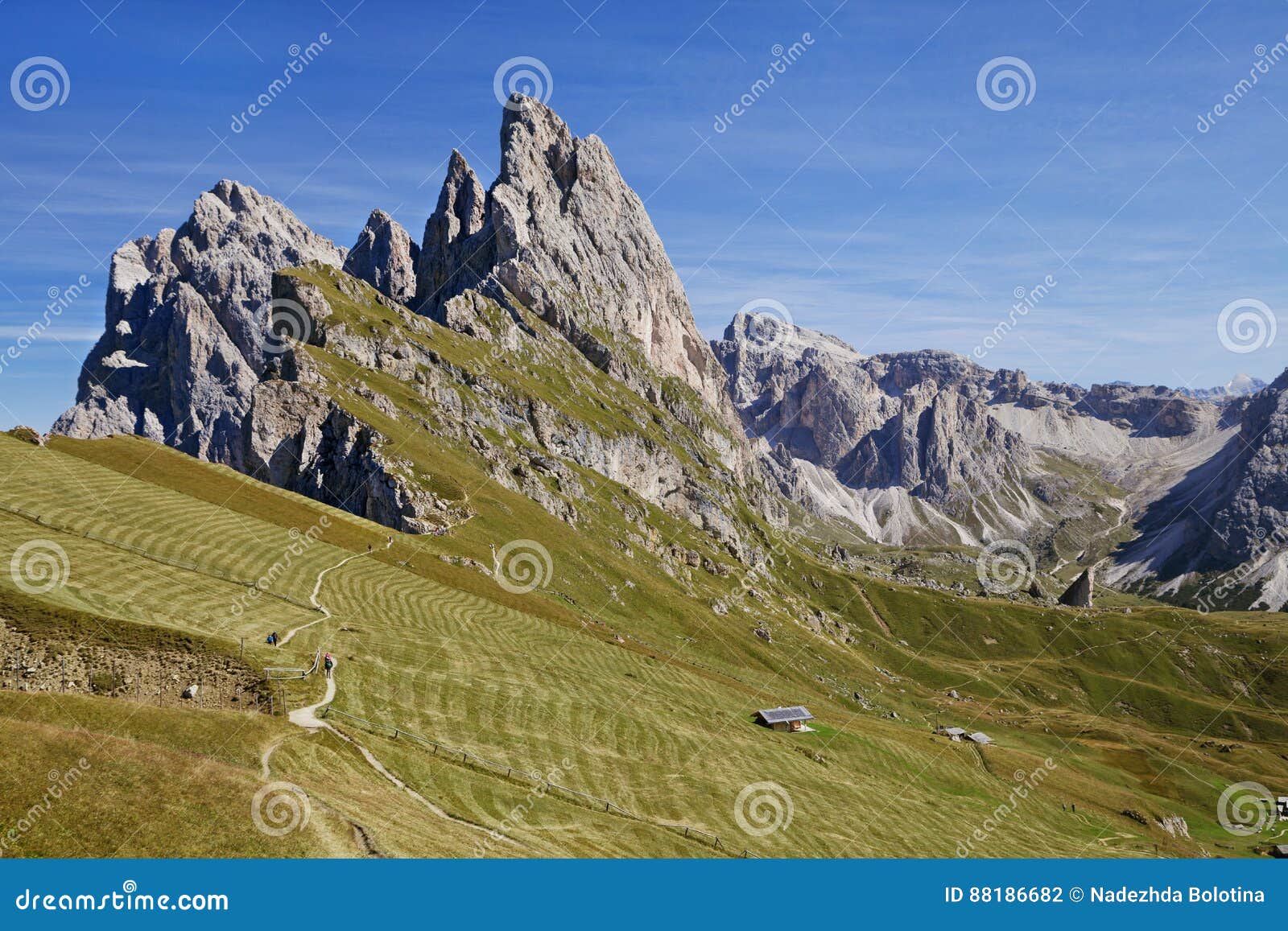 Seceda Mountain In The Dolomites Royalty-Free Stock Photography ...