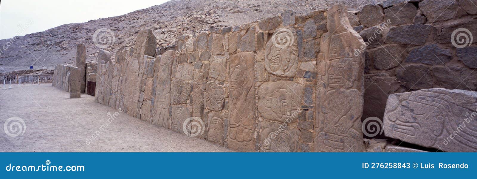 Sechin Ruins Archaeological Site Peru Stock Image - Image of rock, sand ...