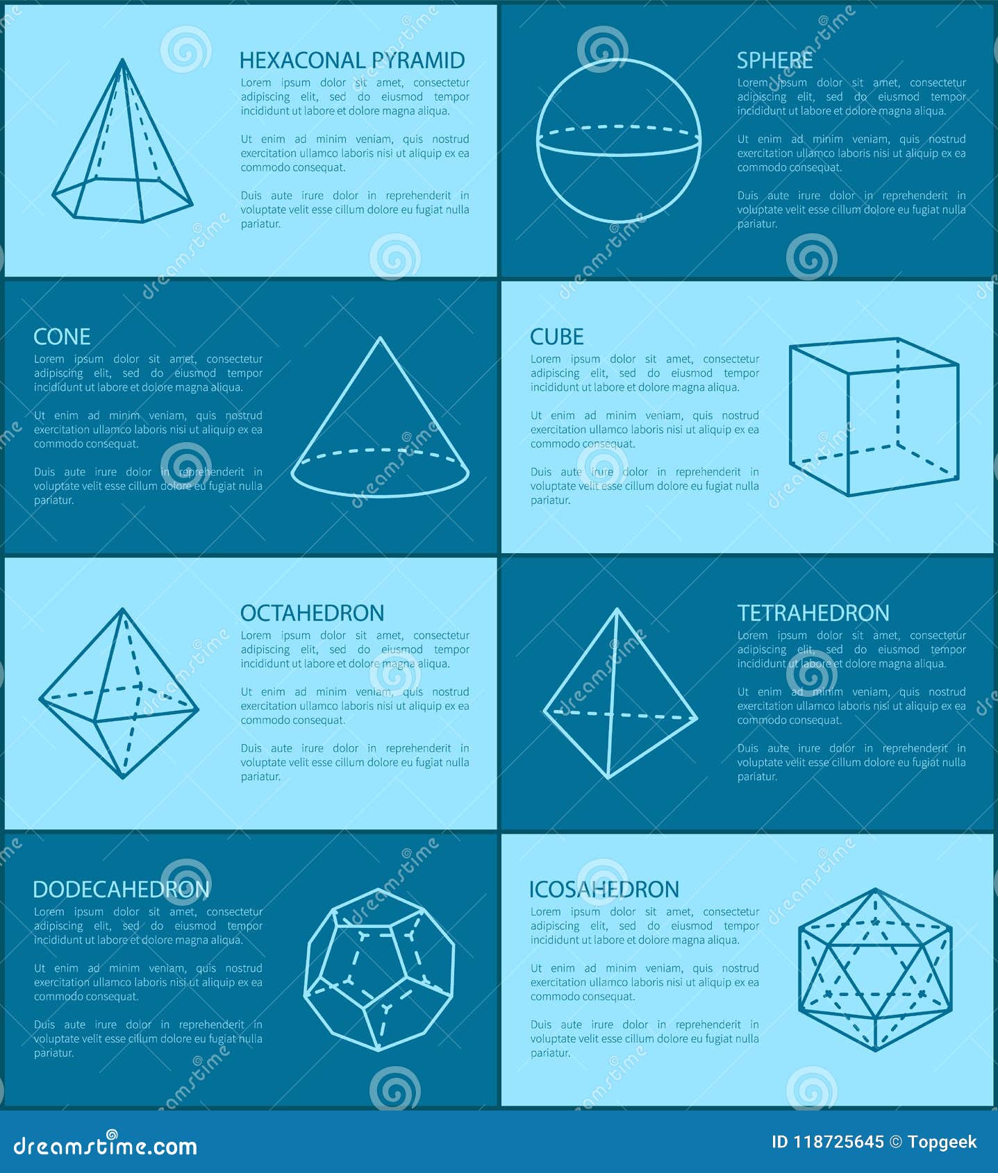 Sechseckige Pyramiden-und Form-Vektor-Illustration Vektor Abbildung ...