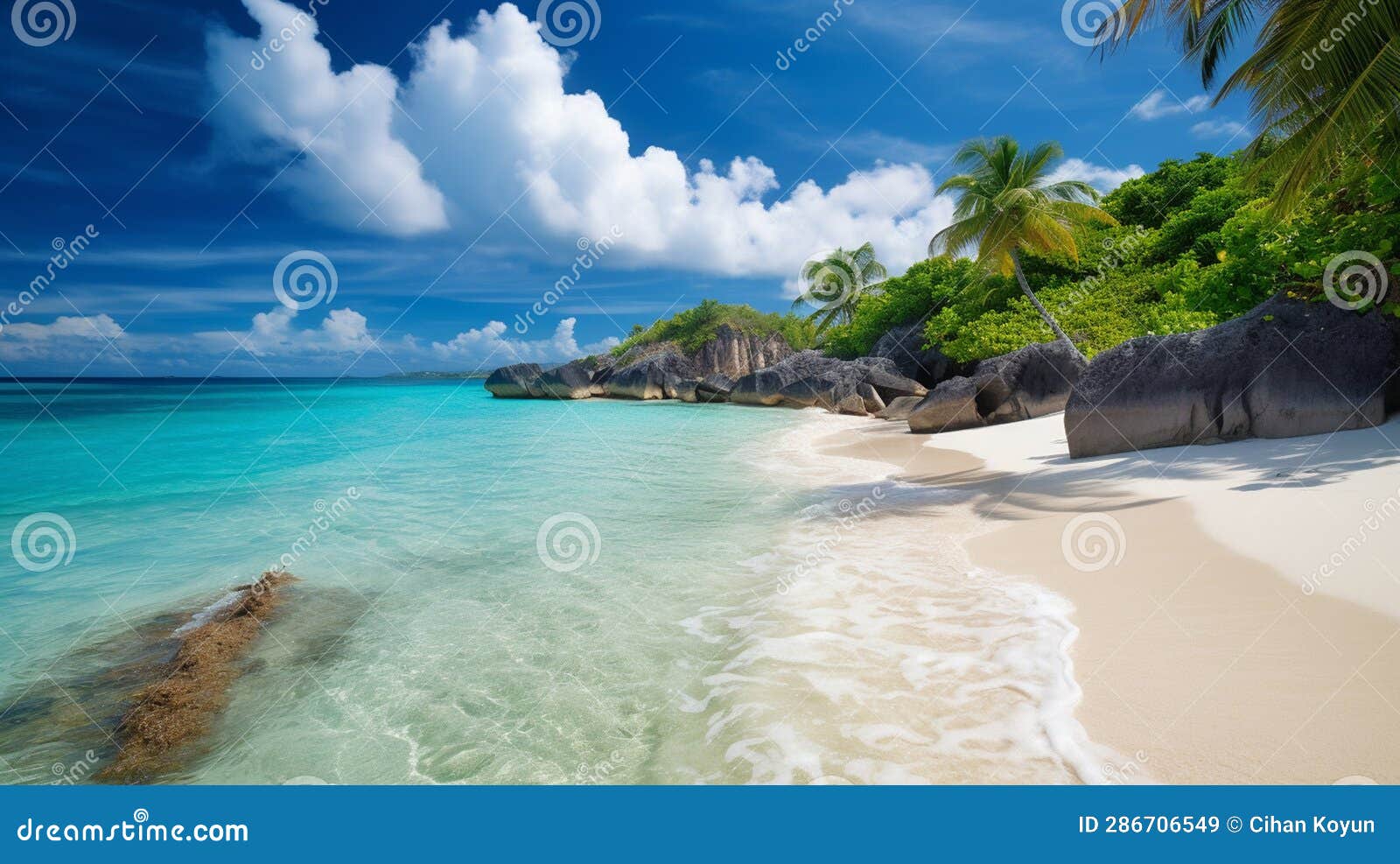 Secluded Coastal Hideaway Under the Sun Stock Illustration ...
